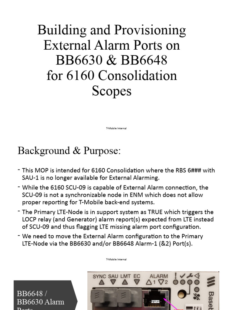 ExternalAlarm BB6630 BB6648 MOP | PDF | 4 G | T Mobile Us