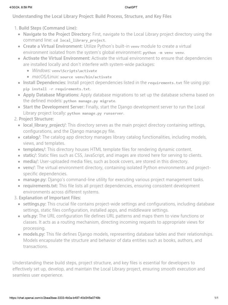 build steps $ structure | PDF | Databases | Library (Computing)