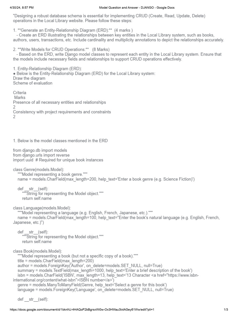 erd and models | PDF | Data Management | Computer Programming