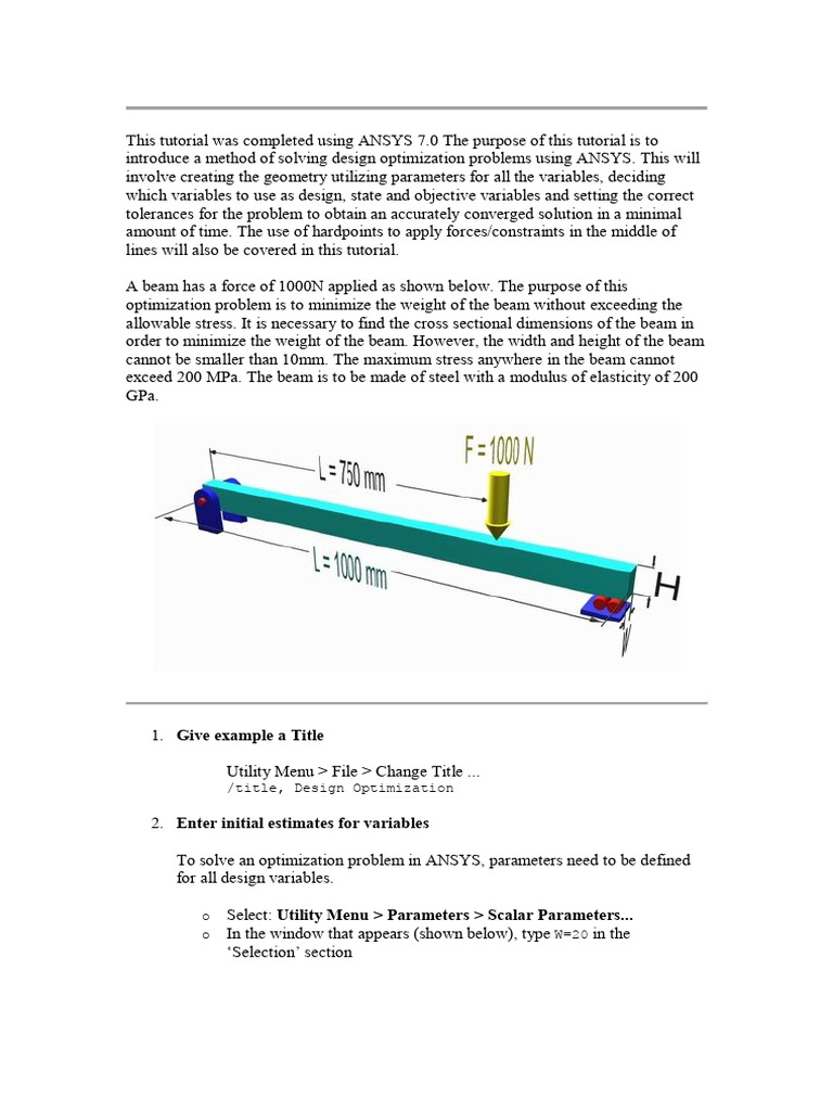 TP 20 - Design Optimization | Download Free PDF | Mathematical Optimization | Graphical User ...