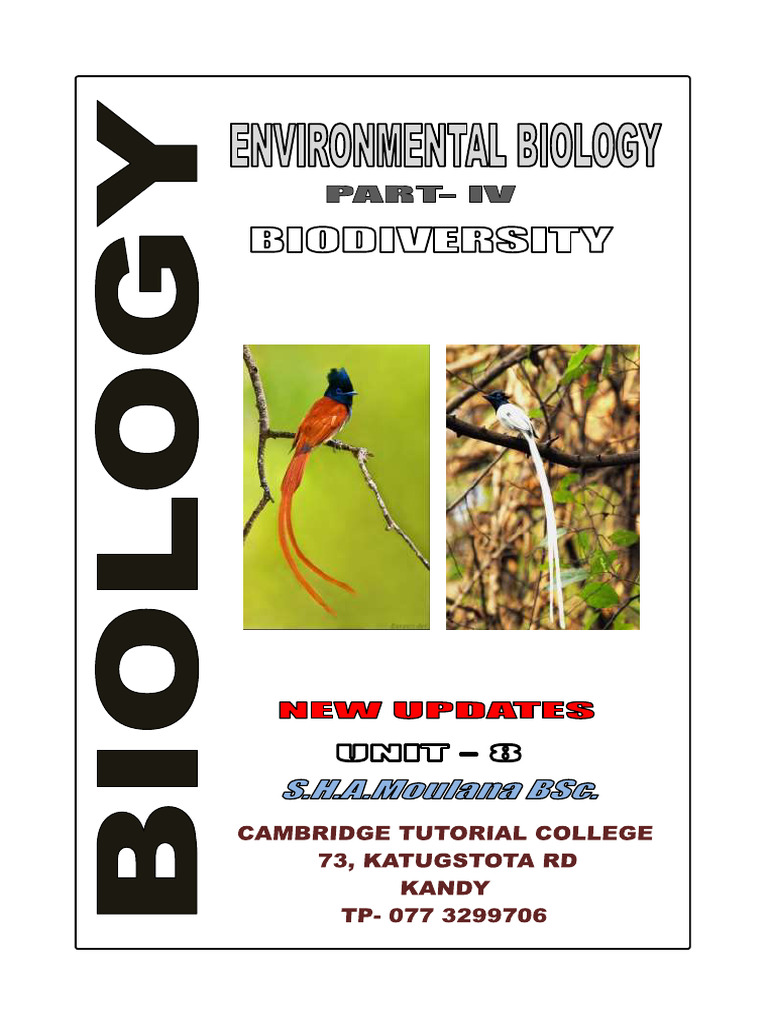 2019 - New - Enviromental Biology - Iv Cover | PDF