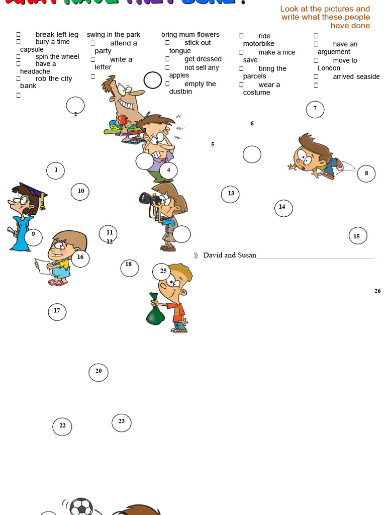 2 Present Perfect Tense Esl Printable Writing Activity Worksheet | PDF