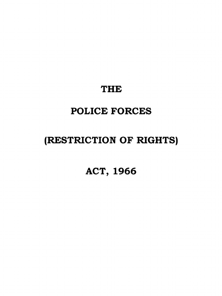 Police Forces Act 1966 | PDF