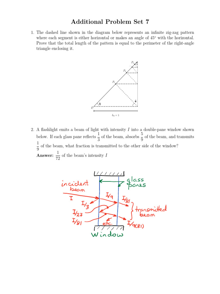 Calculus 2 Honors Mathematics Additional Problem Set 5 | PDF ...