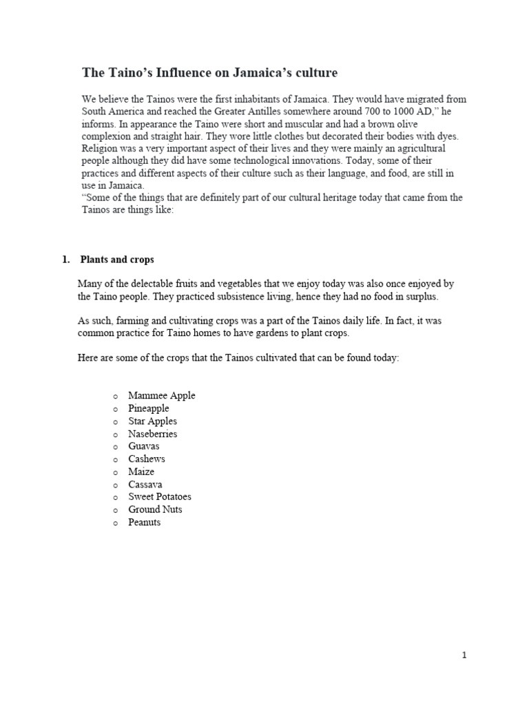 The Tainos | PDF | Chinese Cuisine | Christopher Columbus