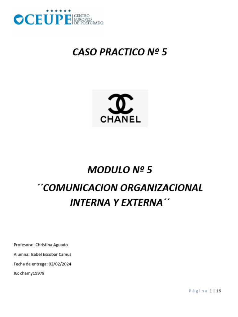 Caso Practico 5 Isa COMUNICACION ORGANIZACIONAL INTERNA Y EXTERNA | PDF | Marca | Marketing