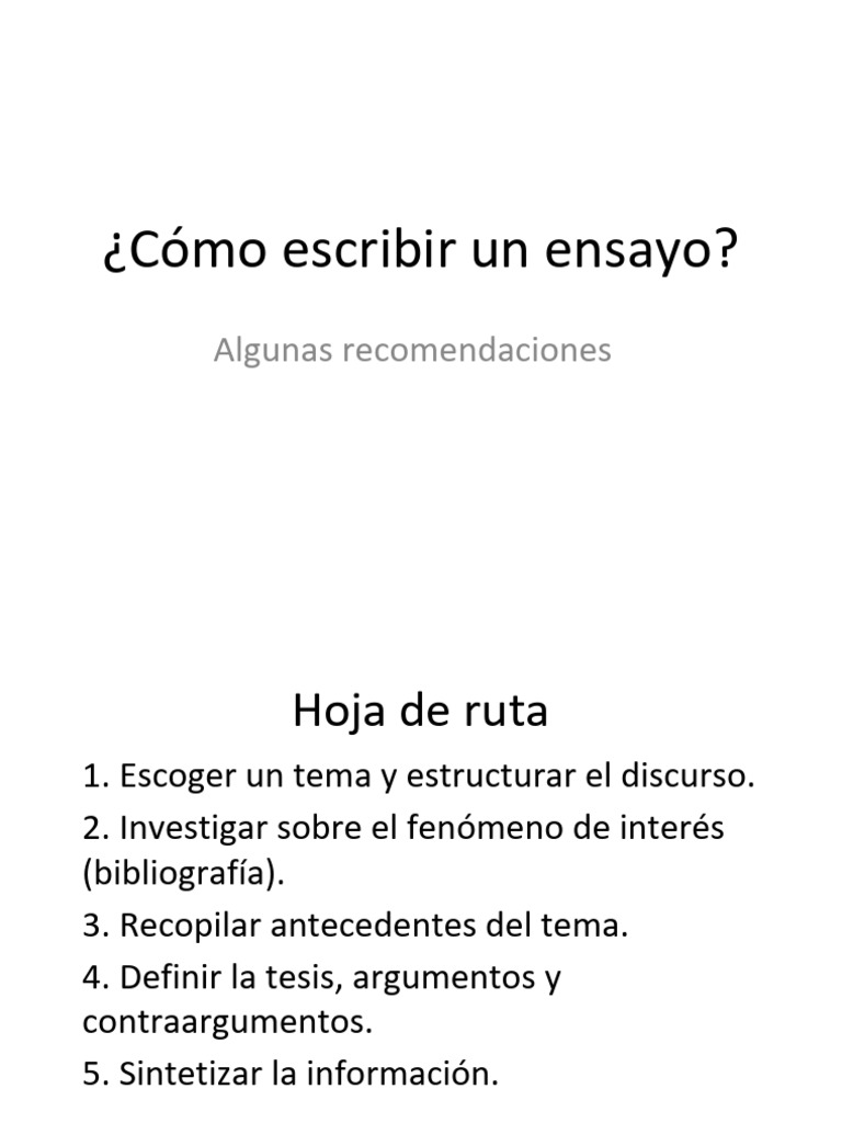 Cómo Escribir Un Ensayo | PDF | Estilo apa | Ensayos