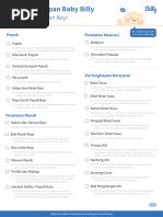 Checklist Perlengkapan Bayi Baru Lahir | PDF