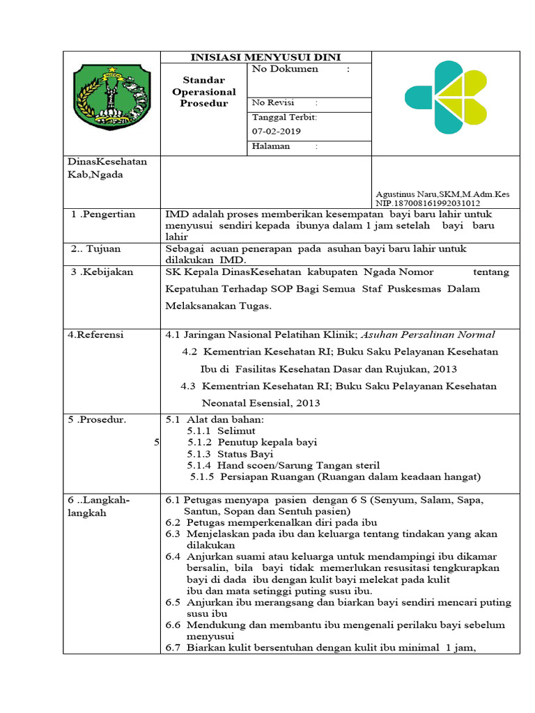Sop Imd | PDF | Pengembangan Diri