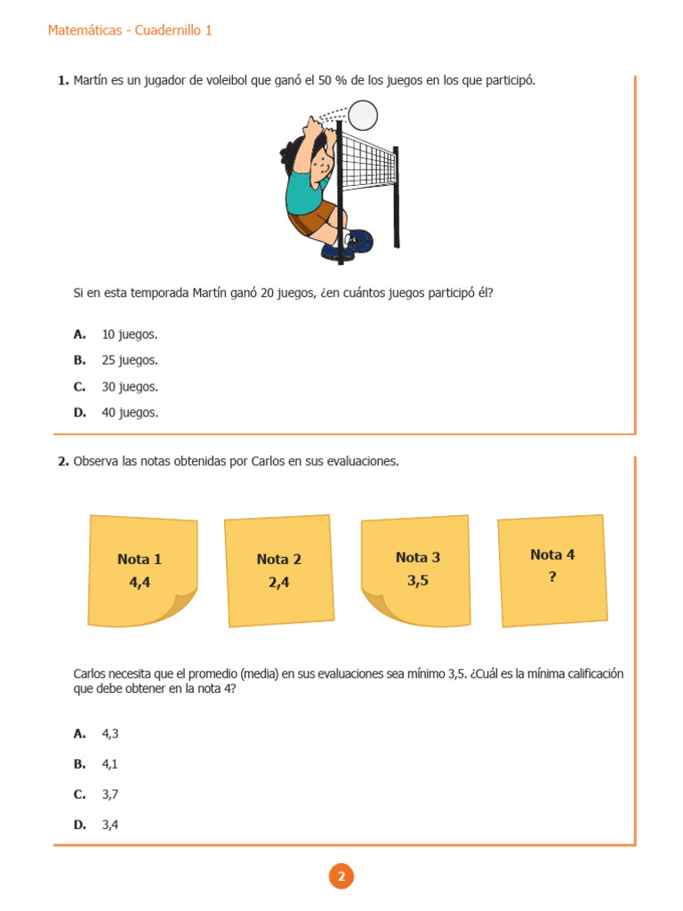 Cuadernillo Matematicas 4 | PDF