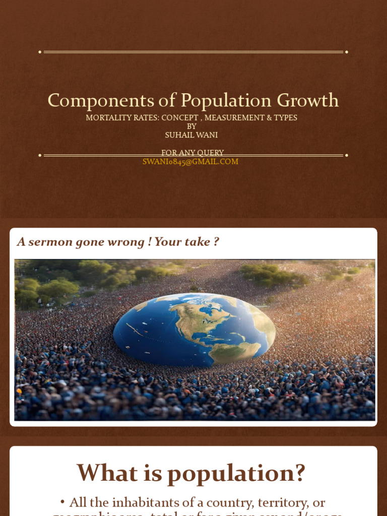 Components of Population Growth | PDF | Population | Demography