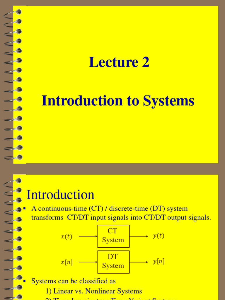 Lecture 2 Signal and Systems | Download Free PDF | Theoretical Physics ...