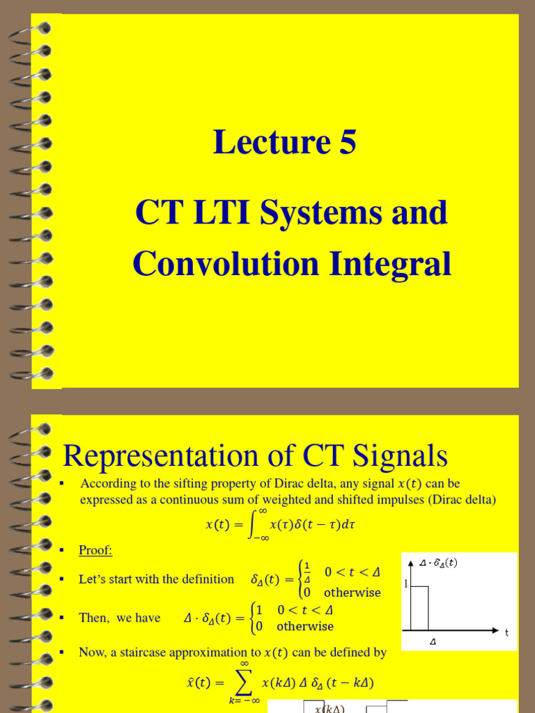 Lecture 5 Lecture 2 Signal and Systems | PDF | Electronics | Algorithms