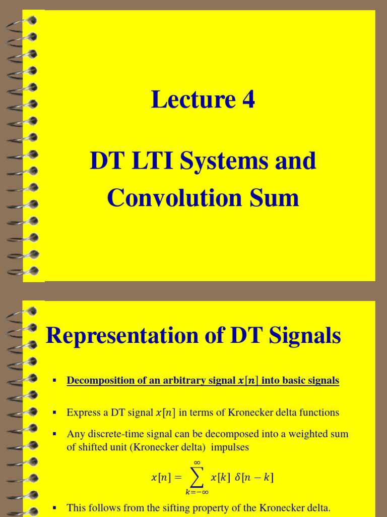 Lecture 4signal and systems | Download Free PDF | Signal Processing | Applied Mathematics