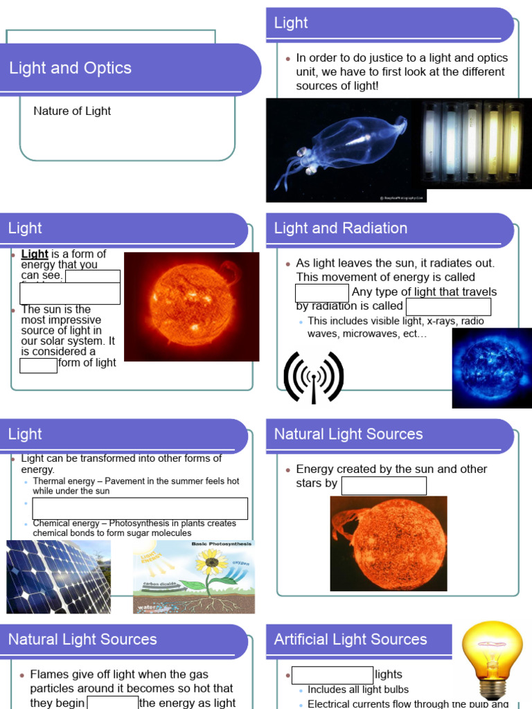 Lesson 1 - Sources of Light Student | PDF | Light | Electromagnetic ...