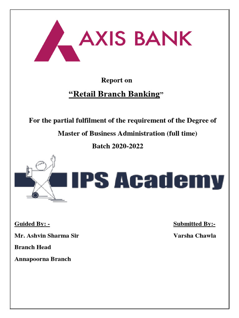 I Am Sharing 'Axis Bank Report' With You | PDF | Cheque | Banking ...