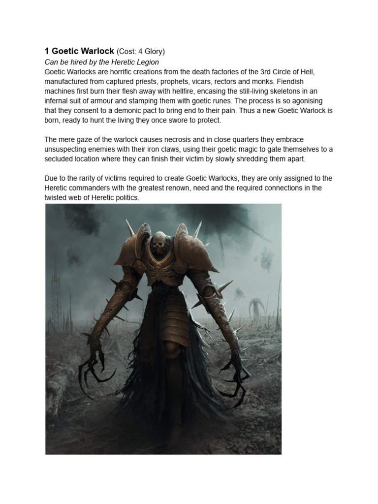 Goetic Warlock | PDF | Military | Military Science