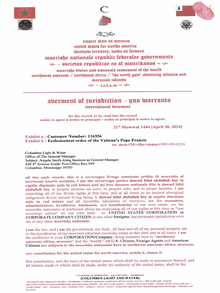 Document - 2024-05!05!141331 Averment of Jurisdiction Quo Warranto ...