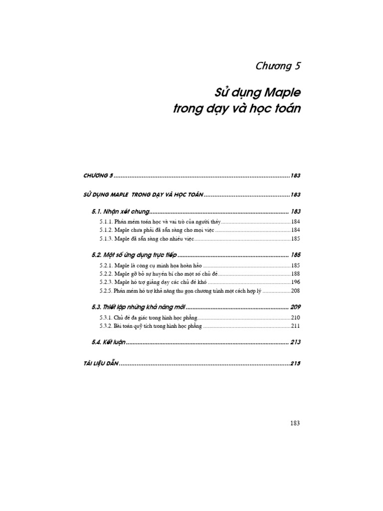 Sö Dông Maple Trong D y V Häc To N | PDF