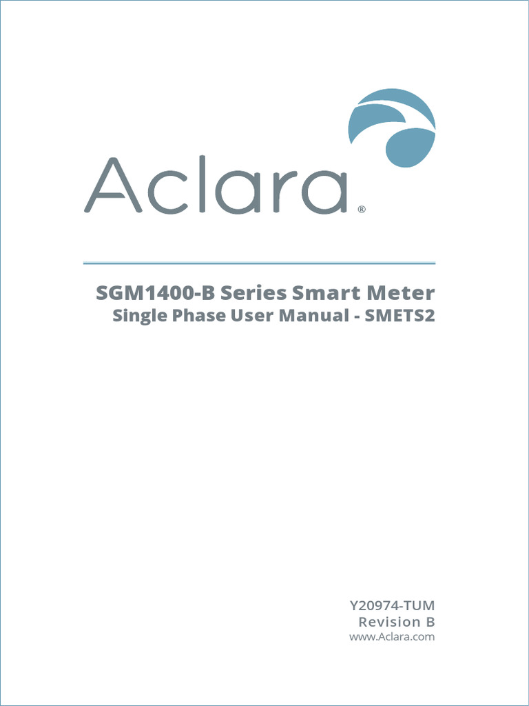 Aclara SMETS2 Single Phase Electric | Download Free PDF | Electricity ...