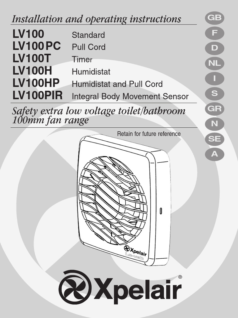 LV100 Range Instructions | PDF | Electrical Wiring | Duct (Flow)