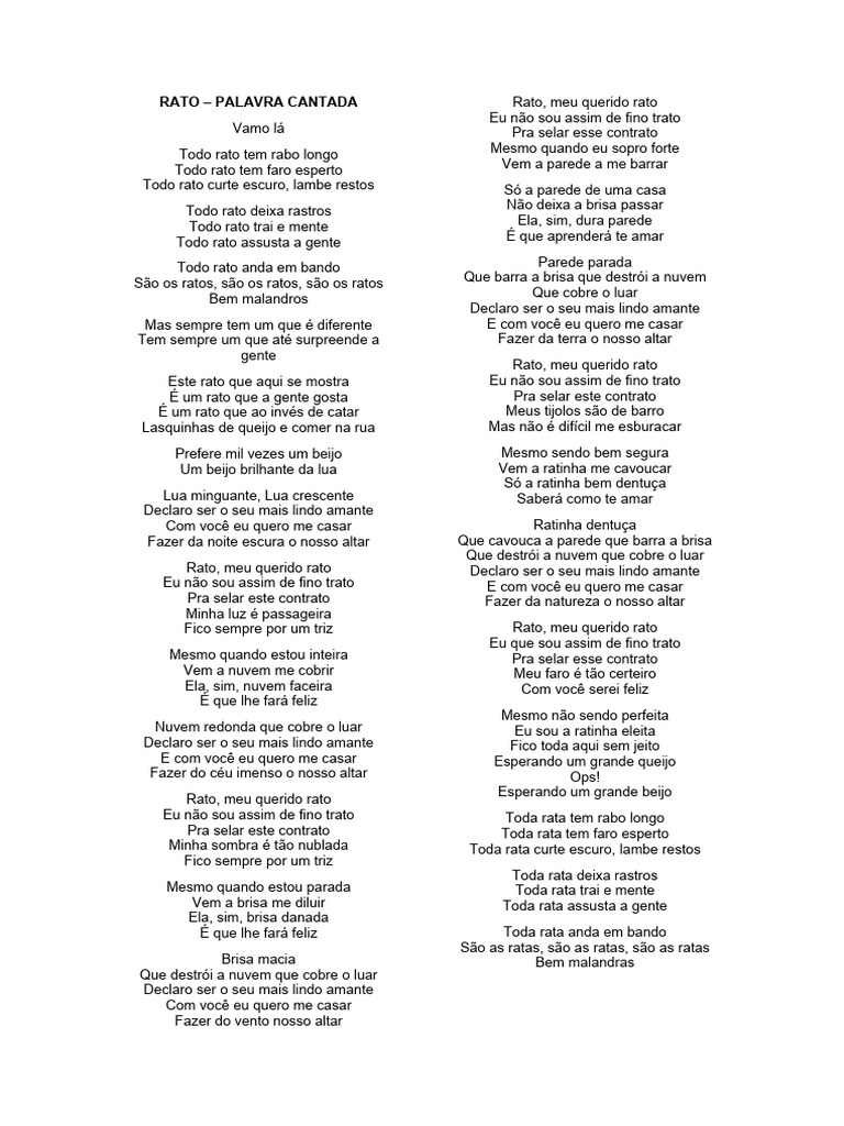 Rato Palavra Cantada | PDF