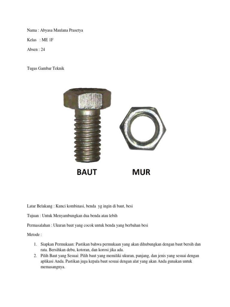 Gamtek Baut Mur | PDF