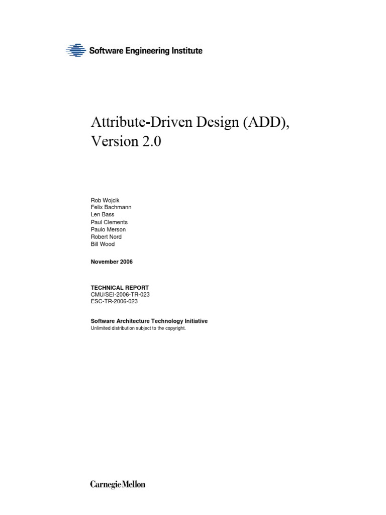 Attribute-Driven Design (Version 2.0) | Download Free PDF | System ... Attribute-Driven Design (Version 2.0) | Download Free PDF | System ...
