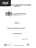 g10 Maths Lit Paper 2 Nov 2025 Memo | PDF | Area | Elementary Mathematics