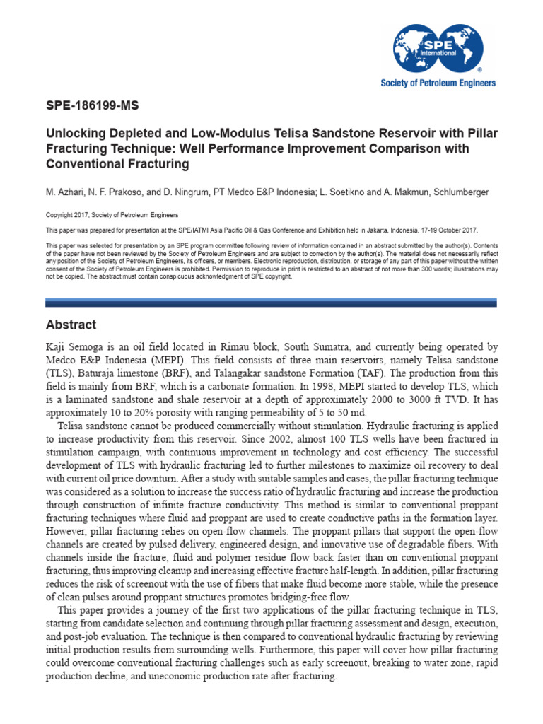 Unlocking Depleted Telisa Sandstone Reservoir With Fracturing Technique ...