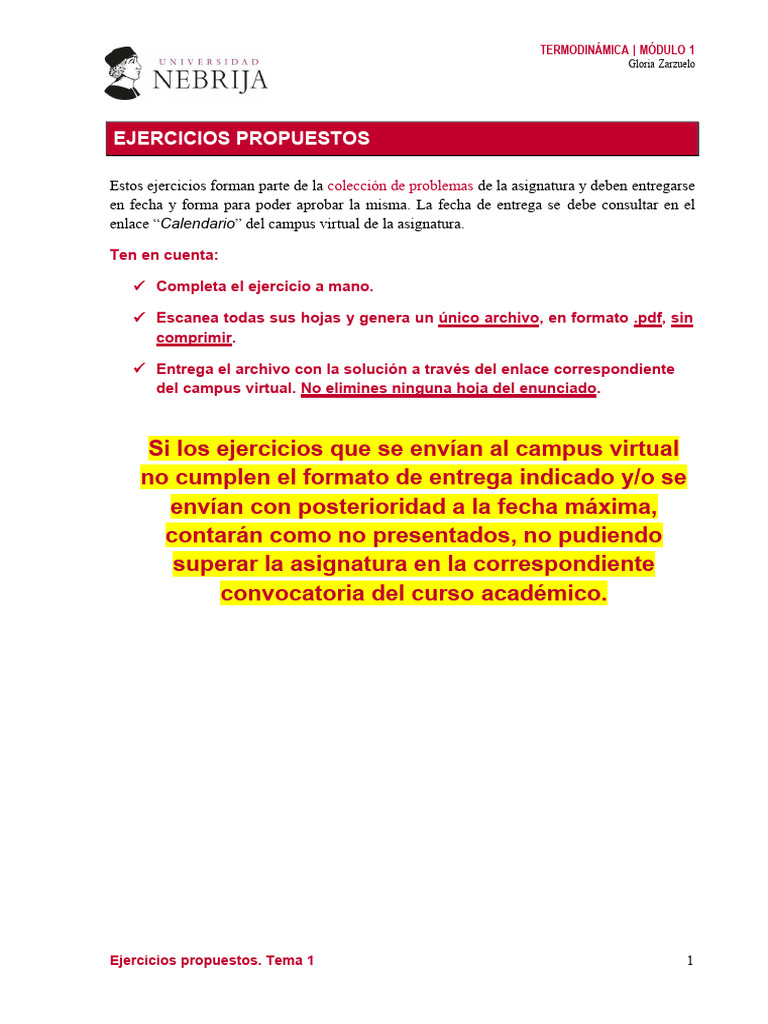 Tema 1. Termodinámica - Ejercicios Propuestos | PDF | Termodinámica | Metrología