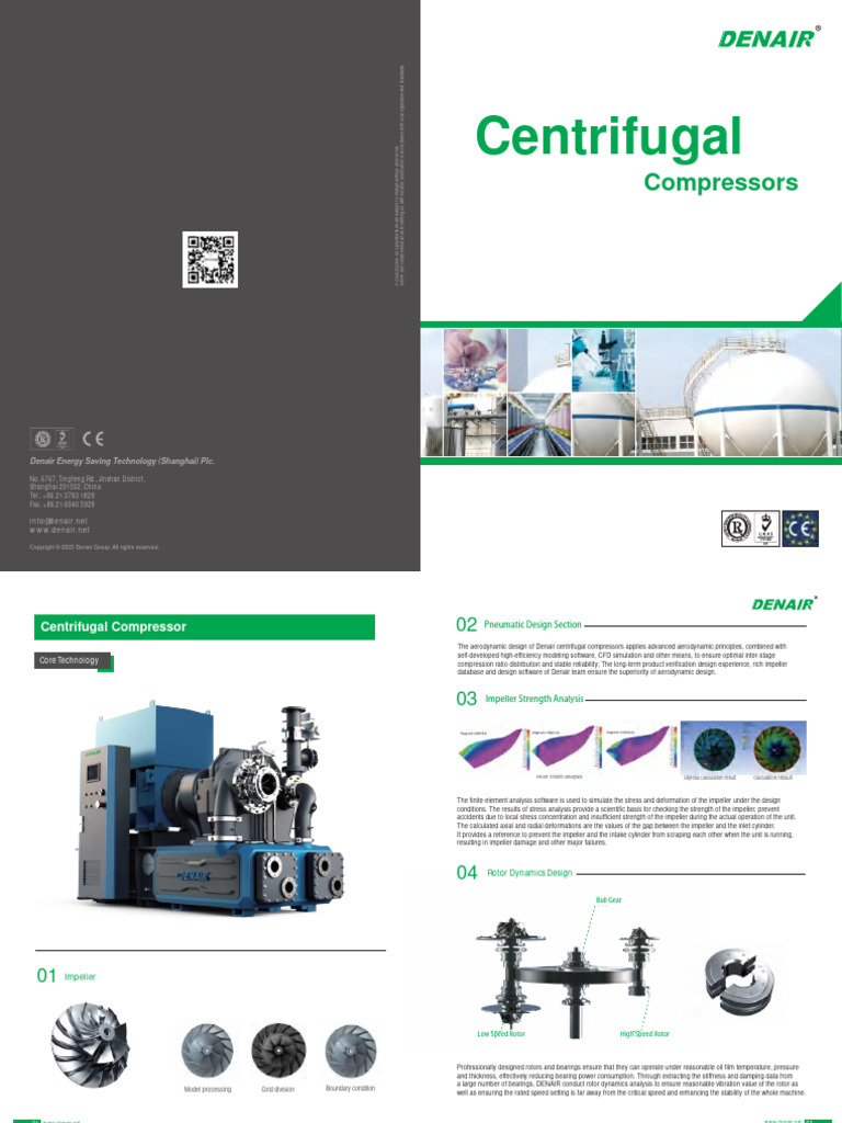 DENAIR Centrifugal Compressors 202305 | PDF | Mechanical Engineering | Applied And ...
