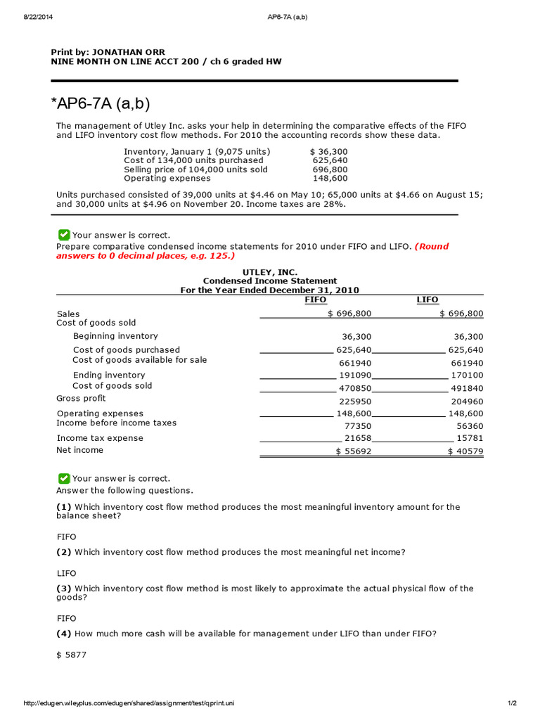 Acct 200 CPT 6 | PDF | Cost Of Goods Sold | Income Acct 200 CPT 6 | PDF | Cost Of Goods Sold | Income