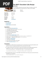 Moist Chocolate Layer Cake Recipe | PDF | Cakes | Chocolate