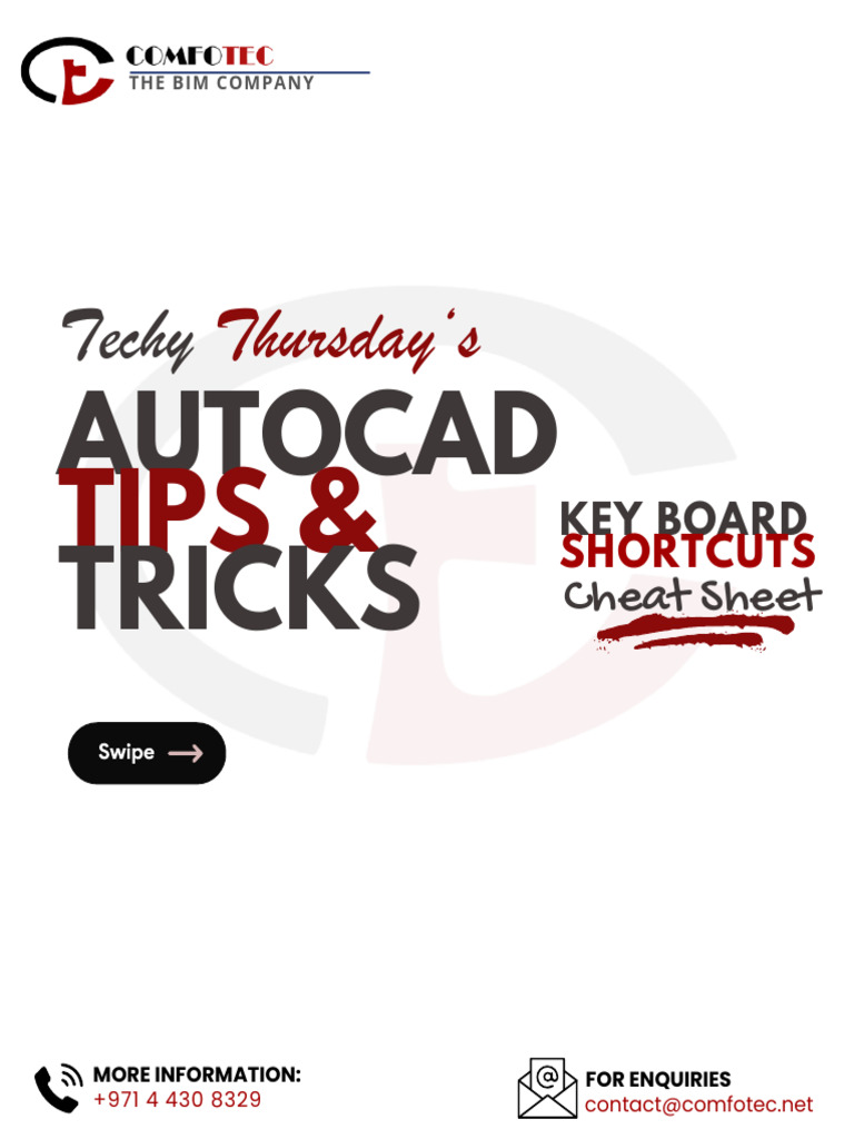 Autocad CheatSheet 1704405240 | PDF | 3 D Computer Graphics | Command ...