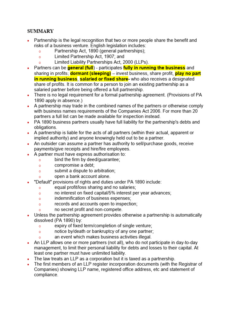 Chapter 8 Pdf Partnership Limited Liability Partnership