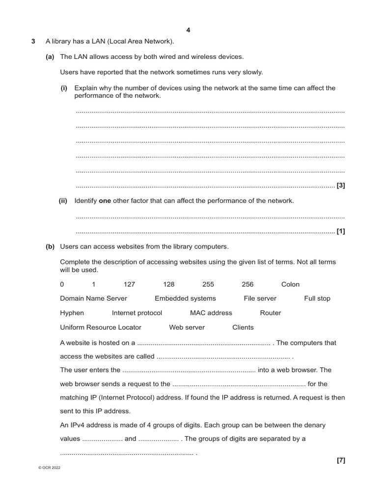 Gcse 9 1 Computer Science J277 01 June 2022 Download Free Pdf