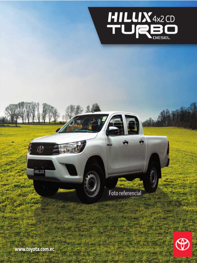 Especificaciones Toyota Hilux 4x2 Diesel | PDF | Vehículo de motor | Coche