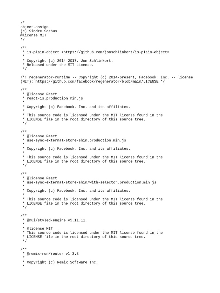 Main C8349da6 Js LICENSE | PDF | Source Code | Systems Architecture