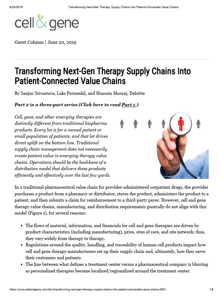 Us-Lshc-Cell - And-Gene-Transforming-Next-Gen-Supply-Chains | PDF ...