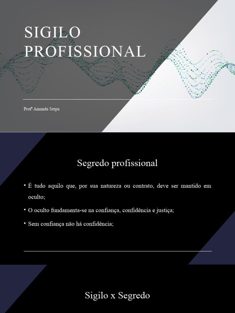 Sigilo Profissional na Enfermagem | PDF | Informação | Crimes
