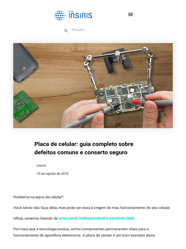 Placa de celular - Guia Completo | PDF | Celulares | Placa de circuito ...
