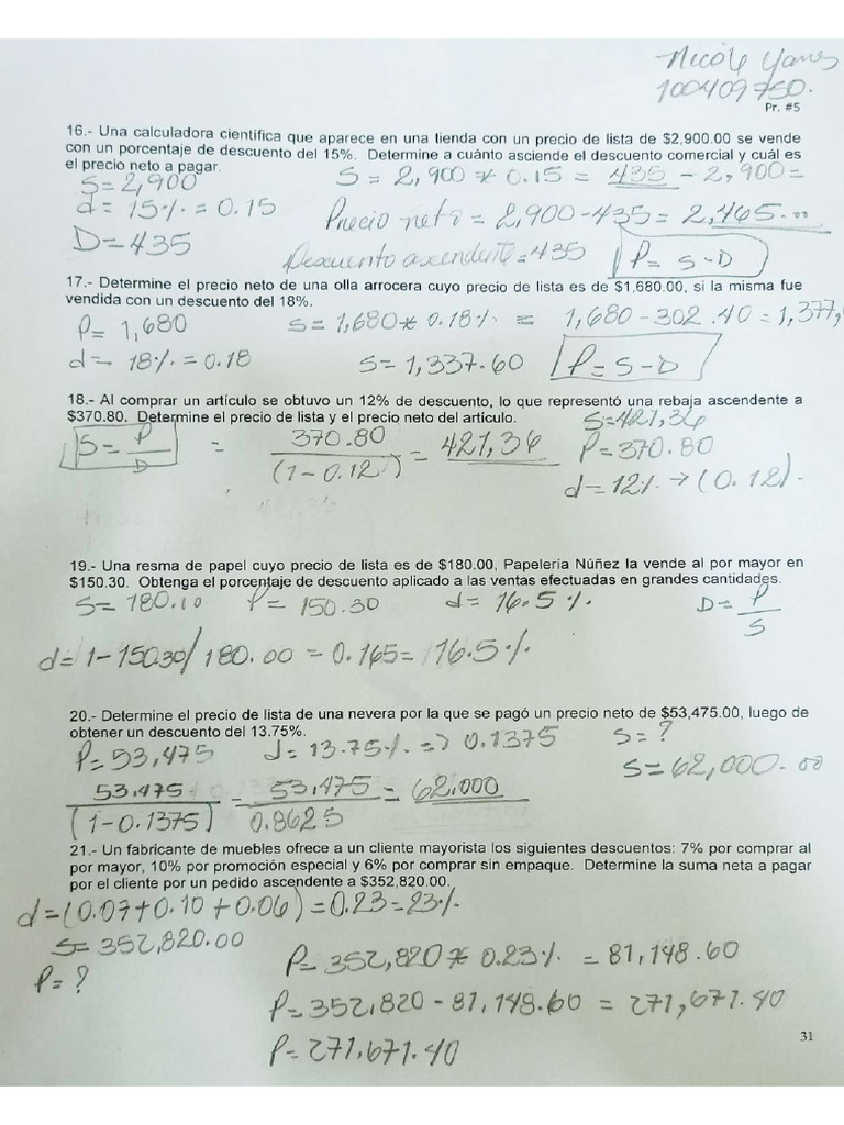 Práctica Mat Fin Nicole PDF | PDF