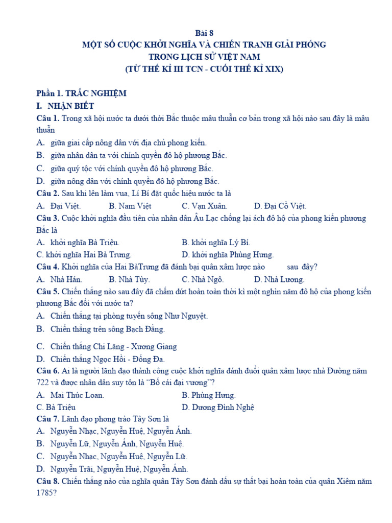 Bài 8 +10 - L P 11 | PDF