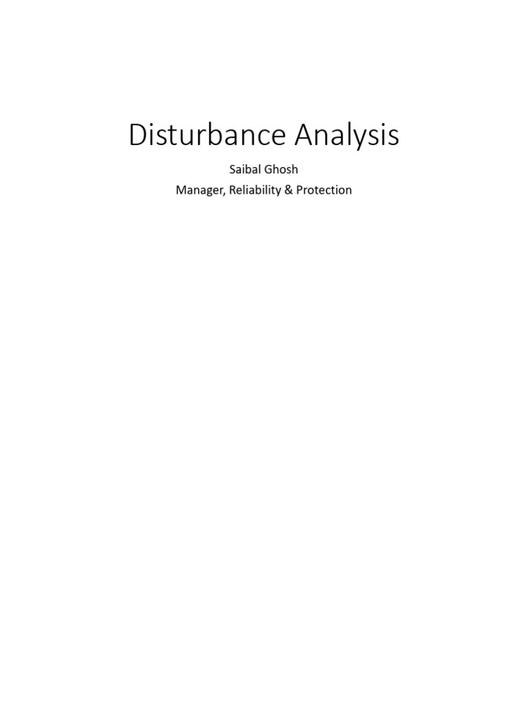 Power System Disturbance Analysis | PDF | Electrical Engineering ...