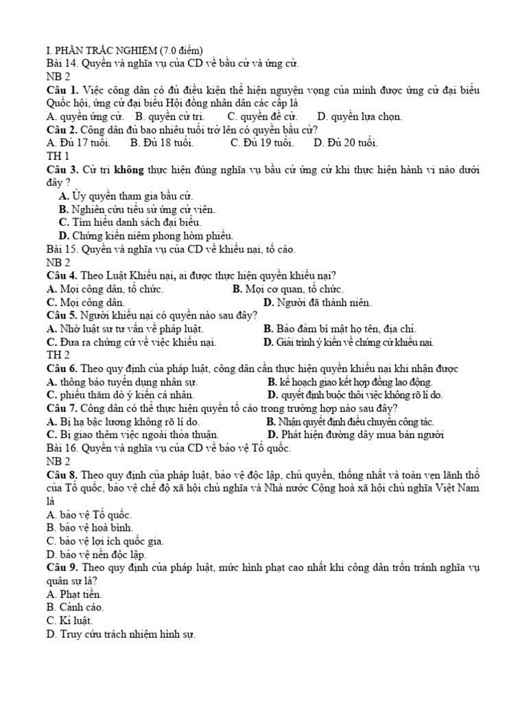 11 KTCK Ii HS Ôn | PDF