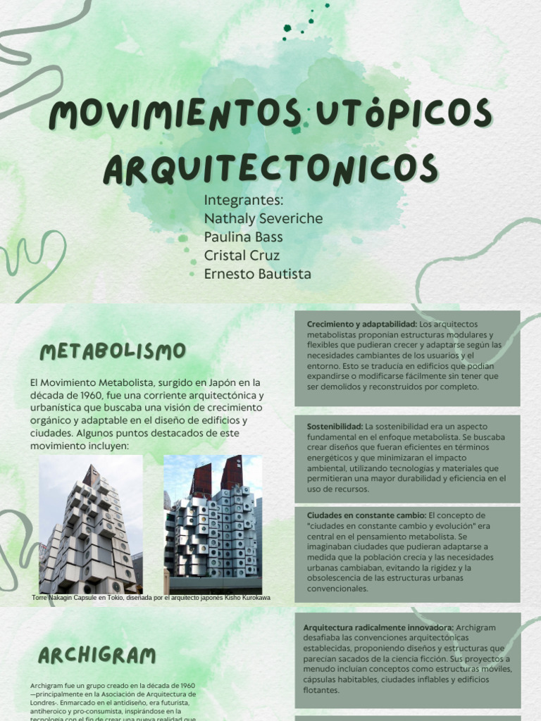 Movimientos Utópicos Arquitectonicos | PDF