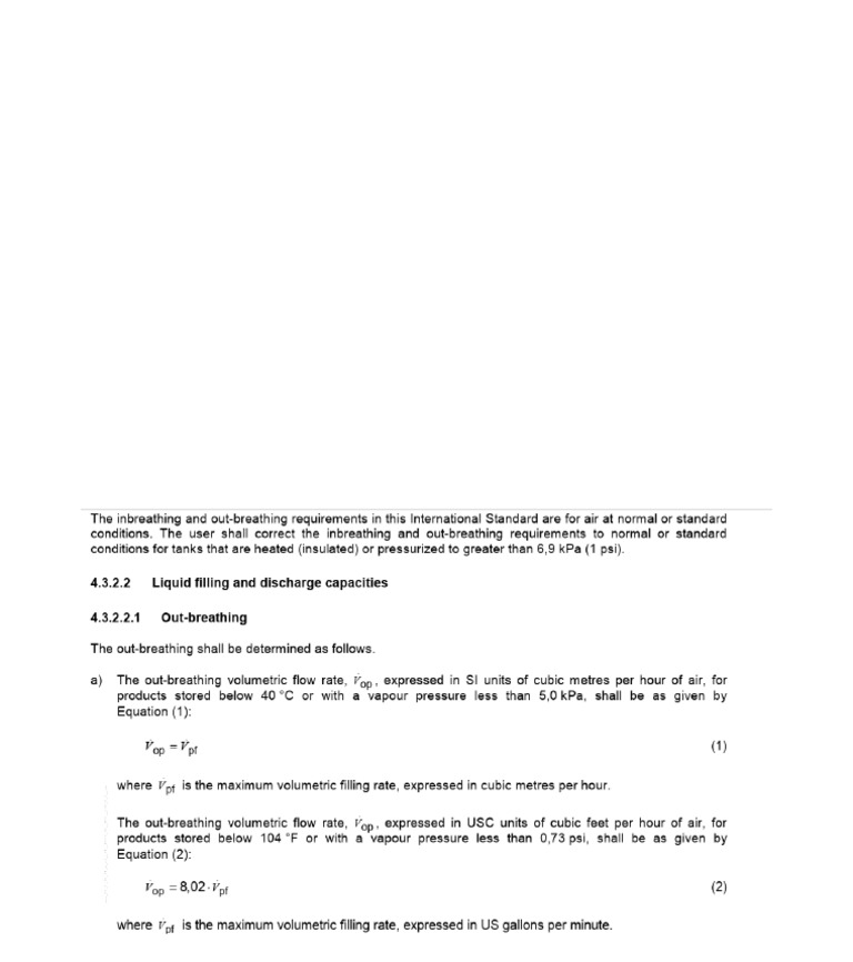 Tank Vent Design | PDF