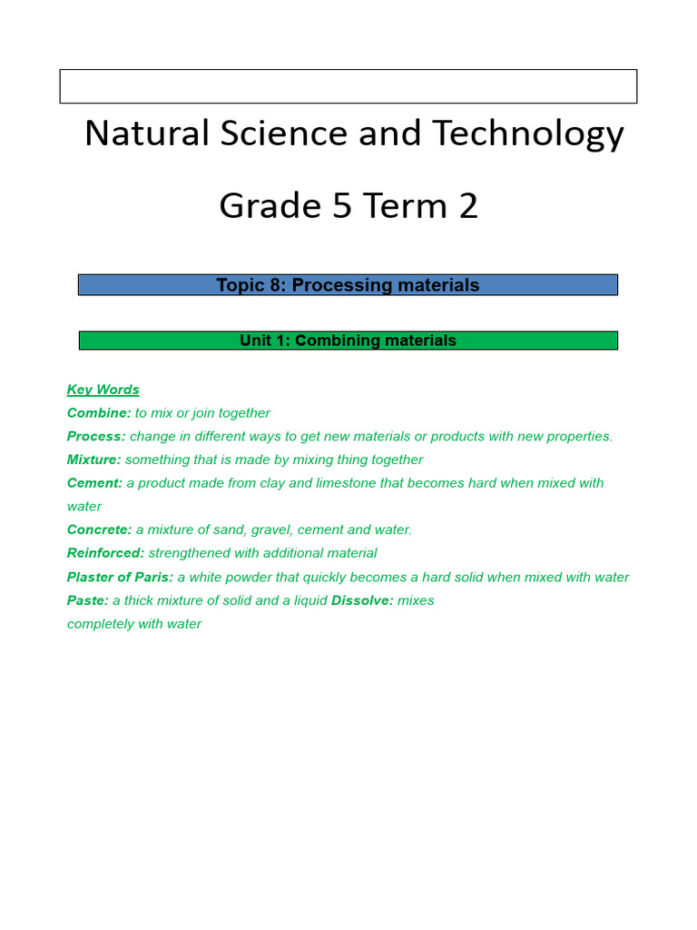 Grd-5-NST Notes | Download Free PDF | Plaster | Concrete