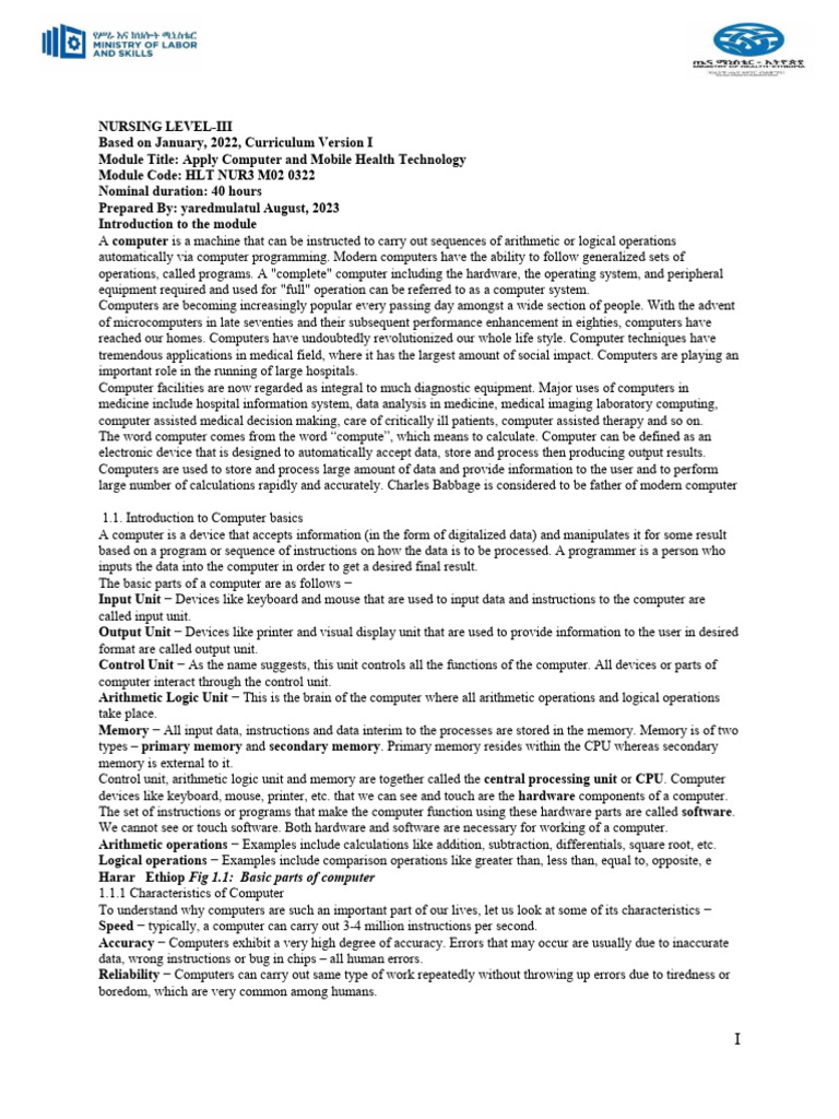 By Yared Computer Health Technology For Nurse | PDF | World Wide Web | Internet & Web